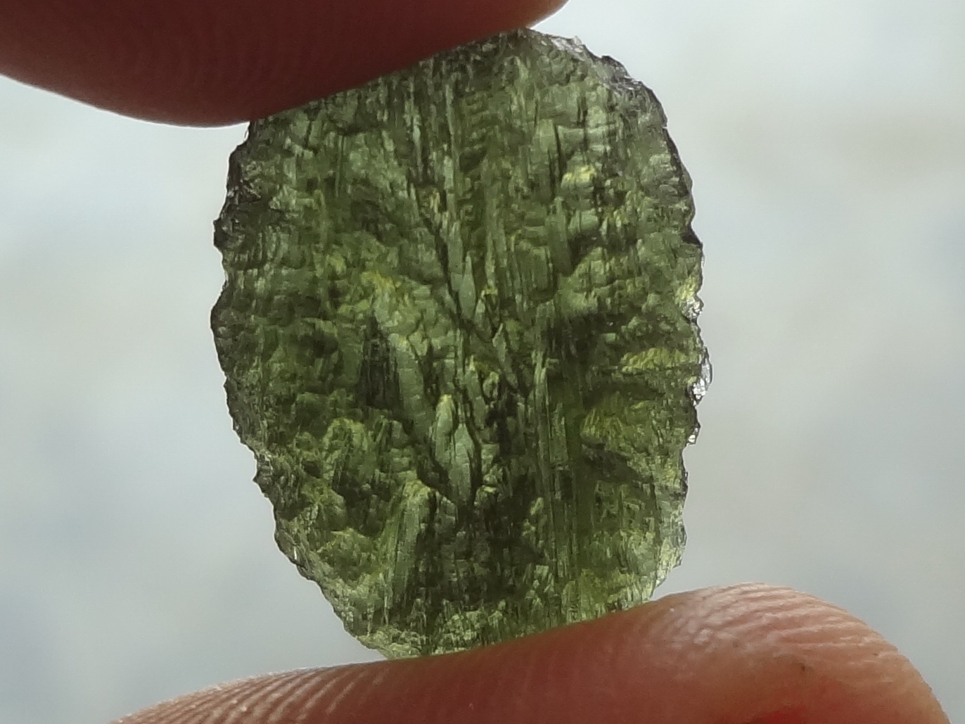 Top Grade Moldavite Crystal Specimen From Czech Republic